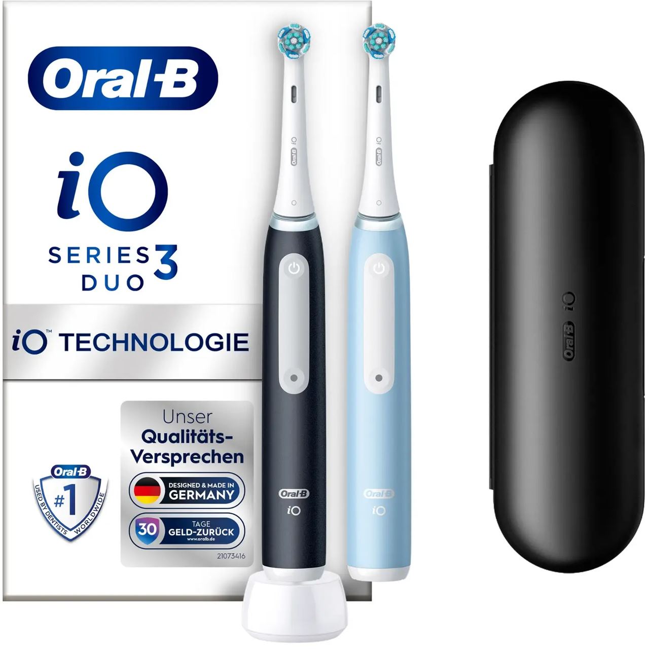 Braun Oral-B iO3 Matt Black/Ice Blue Duo Pack - Zahnpflege | Mindfactory.de