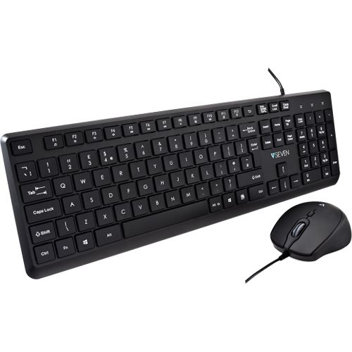 V7 USB PRO KEYBOARD MOUSE COMBO UK QWERTY UK ENGLISH LASERED KEYCAP ...