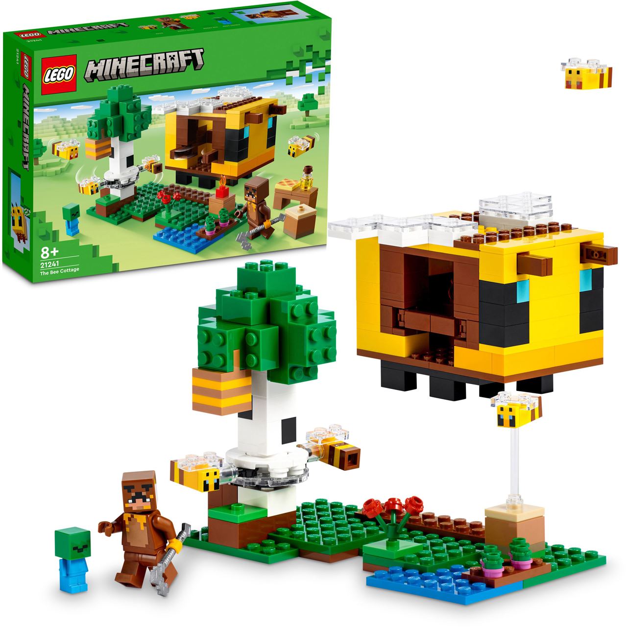 LEGO Minecraft 21241 Das Bienenhäuschen Set, Tier-Spielzeug - LEGO ...