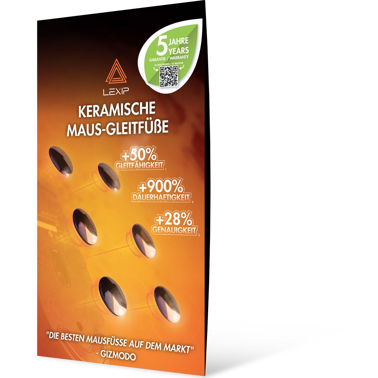 Lexip Gaming MO42 V2 Ceramic Mouse Glider DE PC/MAC - Zubehör für ...