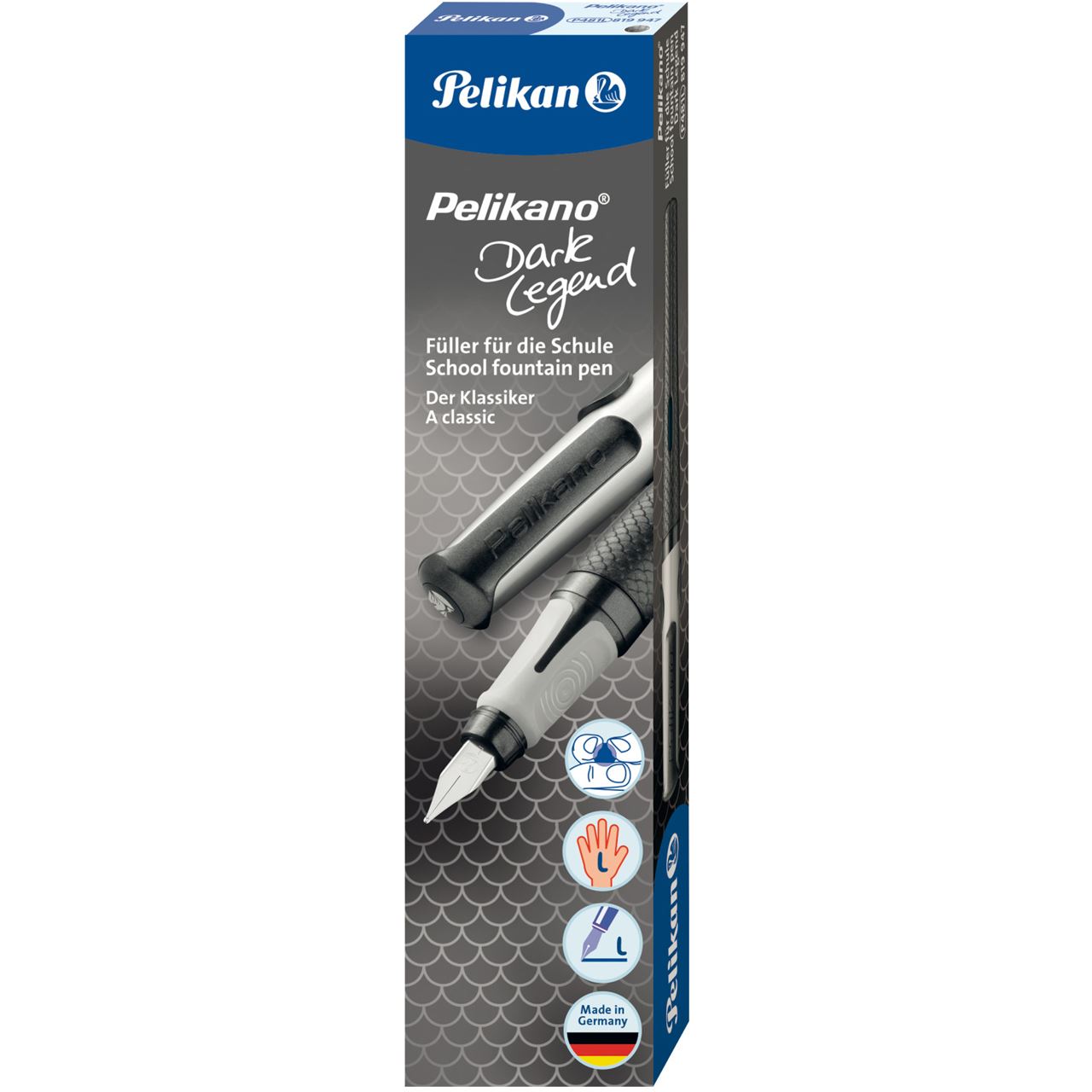 Pelikan Füller o P481L L Dark Legend Linkshänder Faltschachtel - Füllhalter