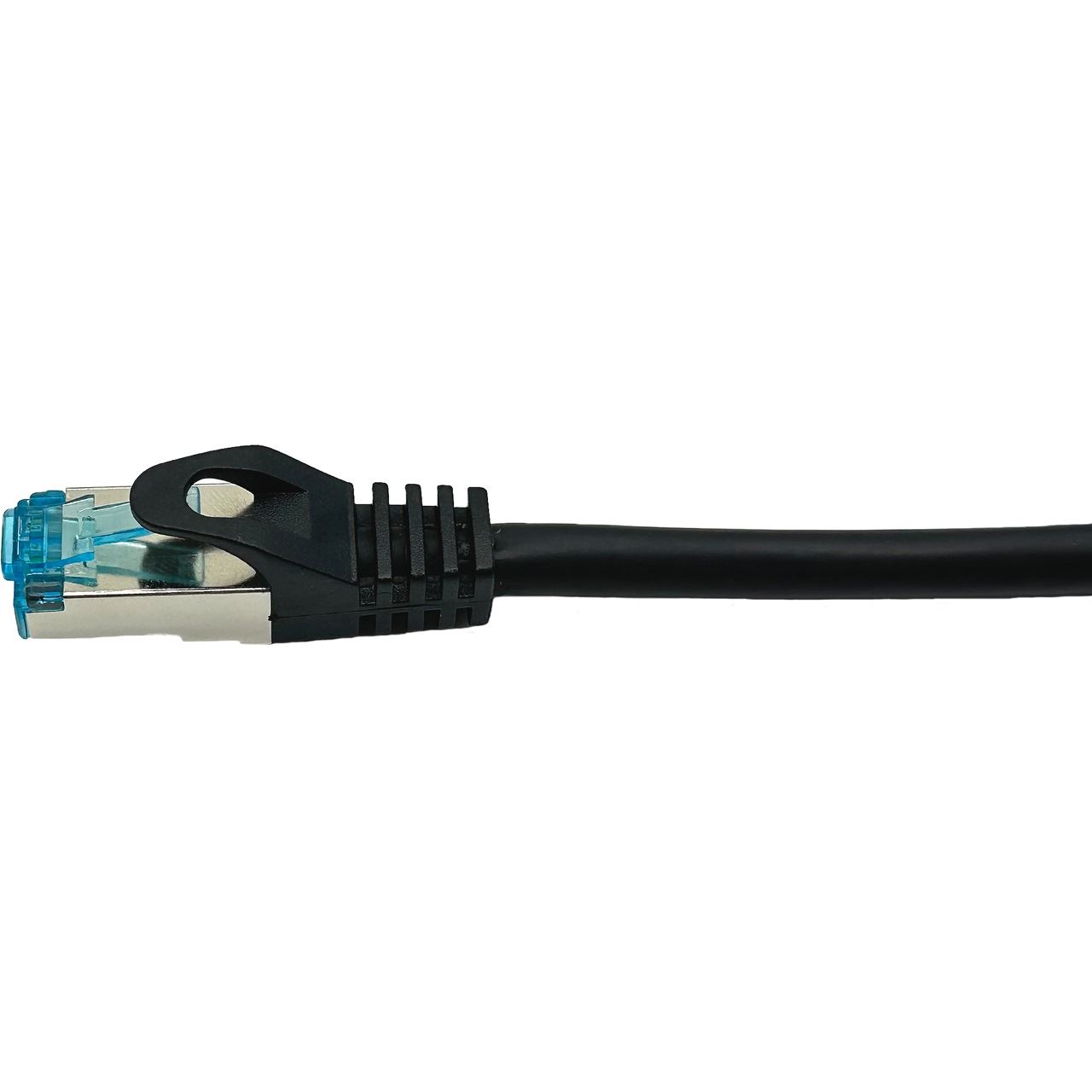 1.00m Equip Cat. 6a Patchkabel S/FTP RJ45 Stecker auf RJ45 Stecker gewinkelt Schwarz