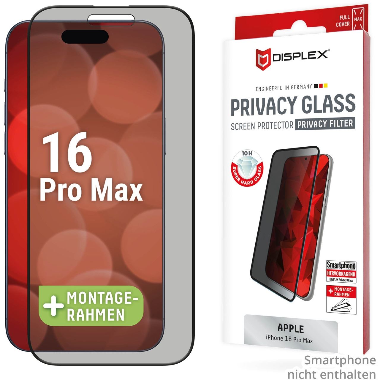 E.V.I DISPLEX PRIVACY GLASS FC IPHONE 16 PRO MAX - Displayschutzfolien ...