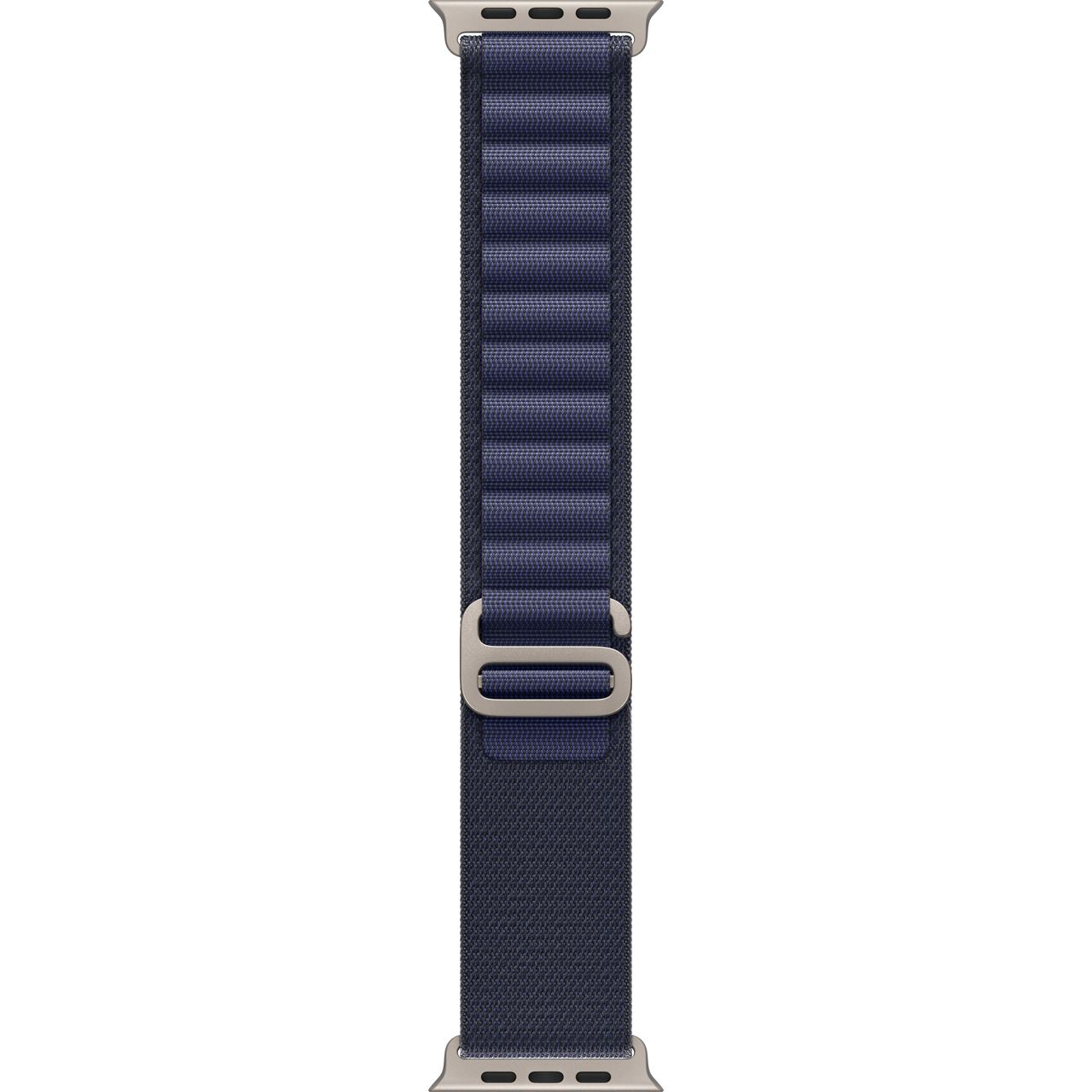 APPLE 49mm Navy Alpine Loop - Medium - Natural Titanium Finish ...