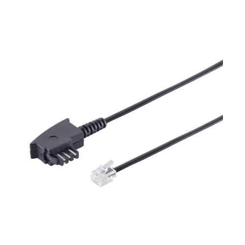 20.00m S-Impuls Telefon Anschlusskabel 4-adrig RJ11 Stecker auf TAE-F ...