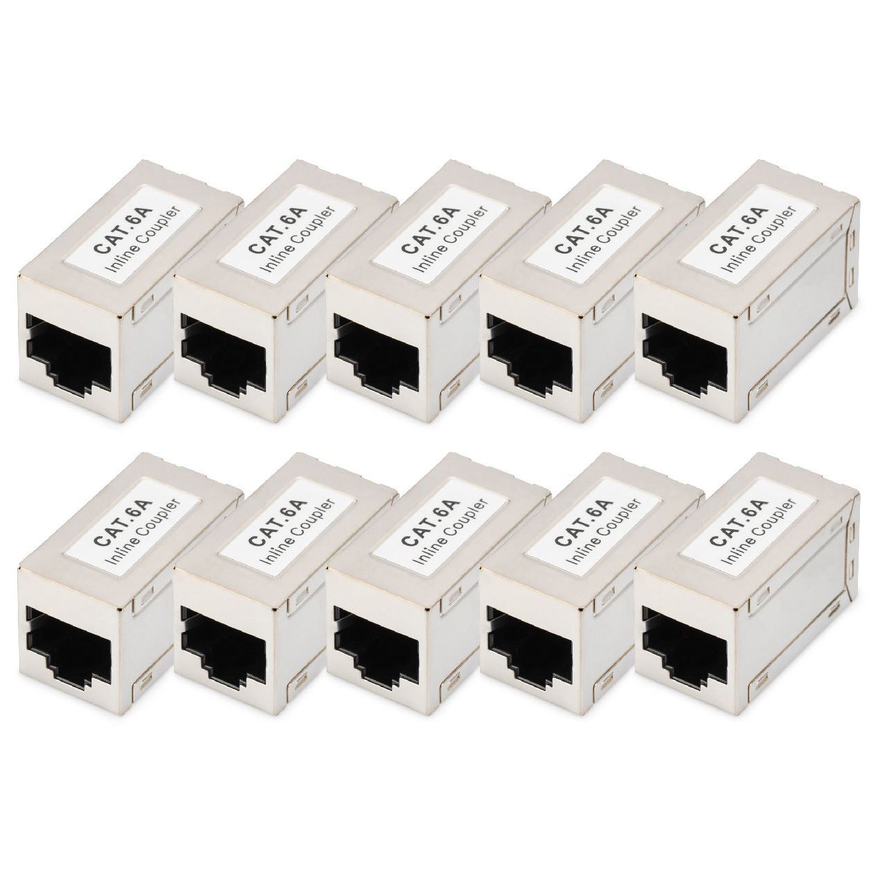 DIGITUS CAT6A modular coupler full shielded RJ45 to RJ45 10 pcs ...