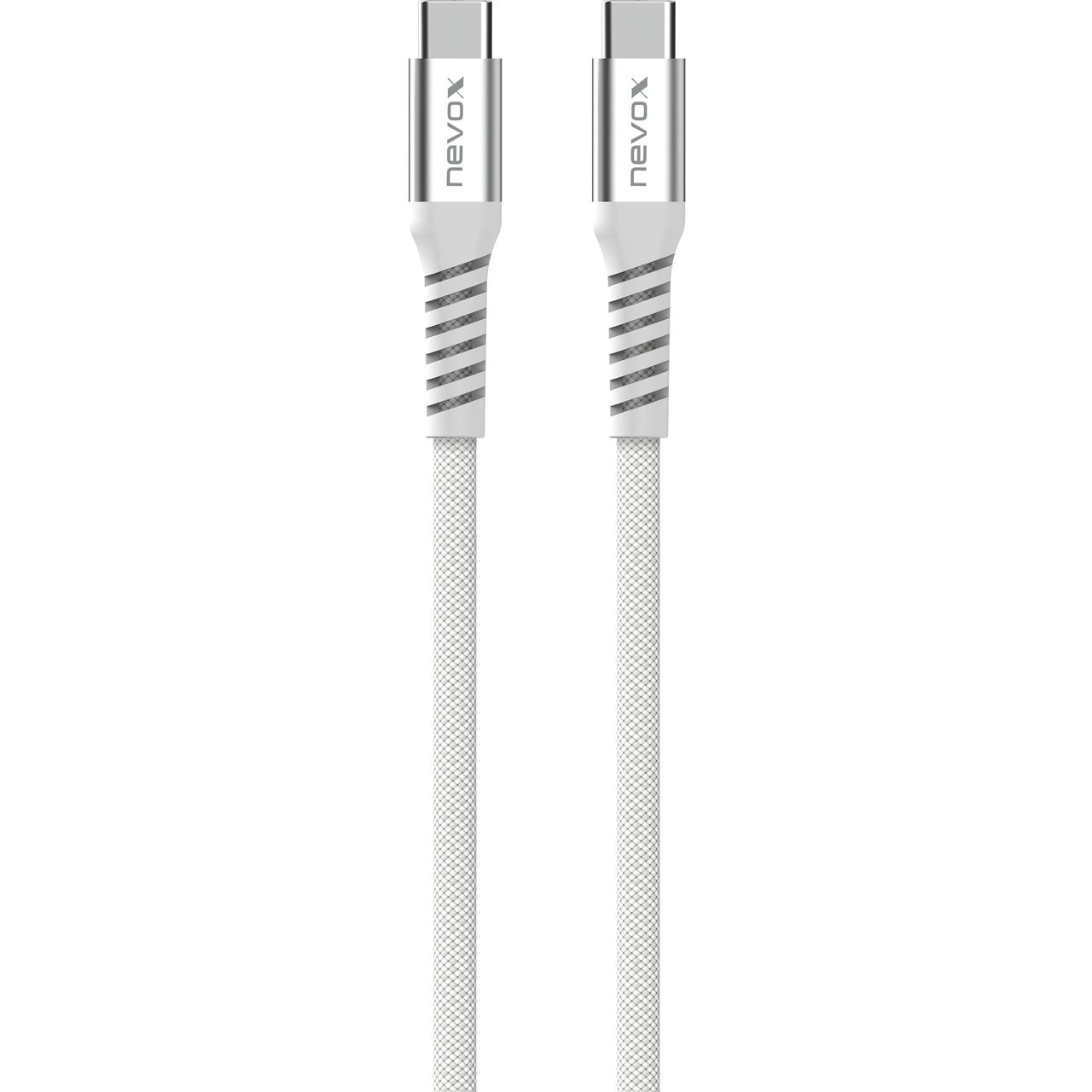 1.00m Nevox USB-C Anschlusskabel USB C Stecker auf USB C Stecker Weiß ...