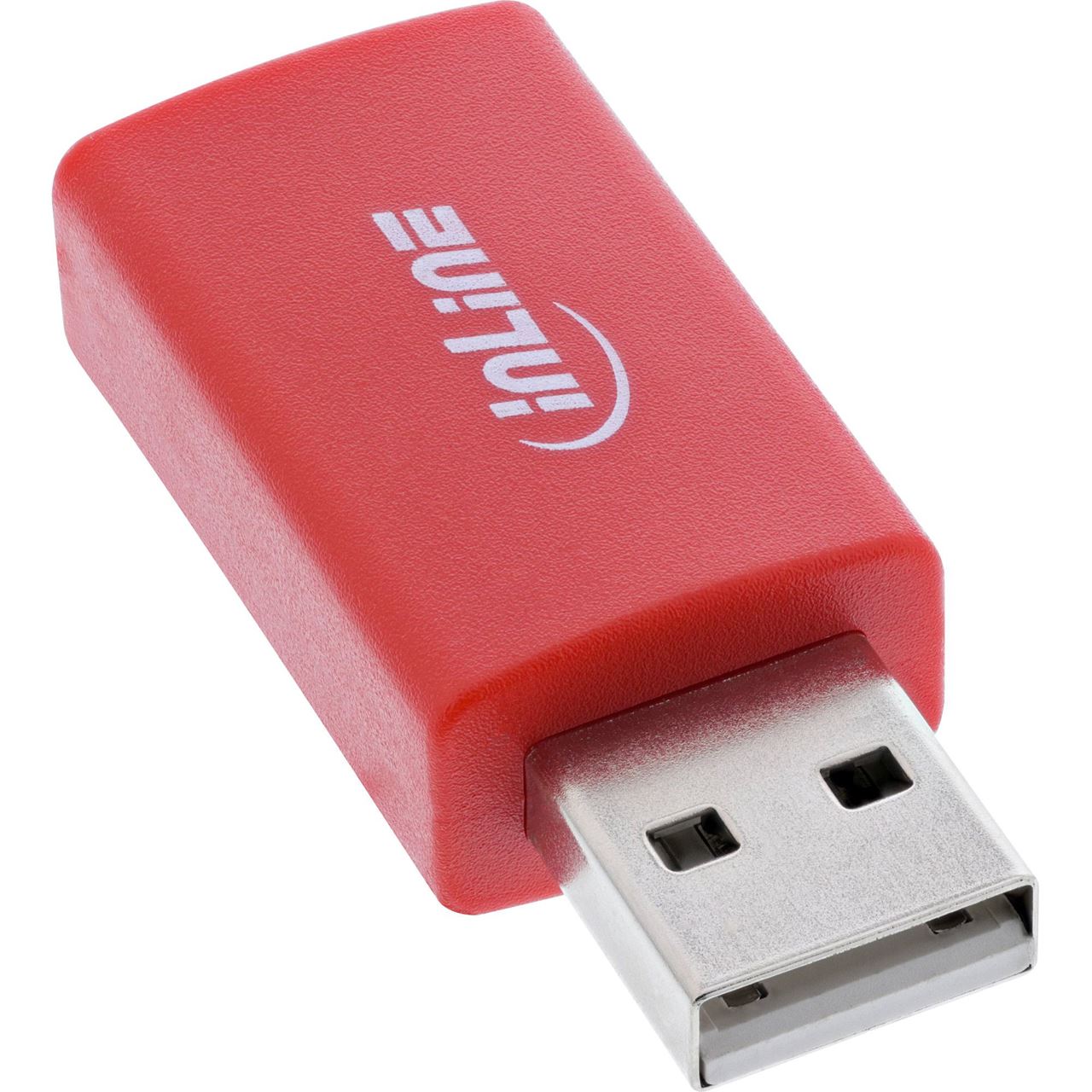 InLine USB-Datenblocker, Adapter USB-A Stecker an USB-A Buchse, 5 V, 1 ...