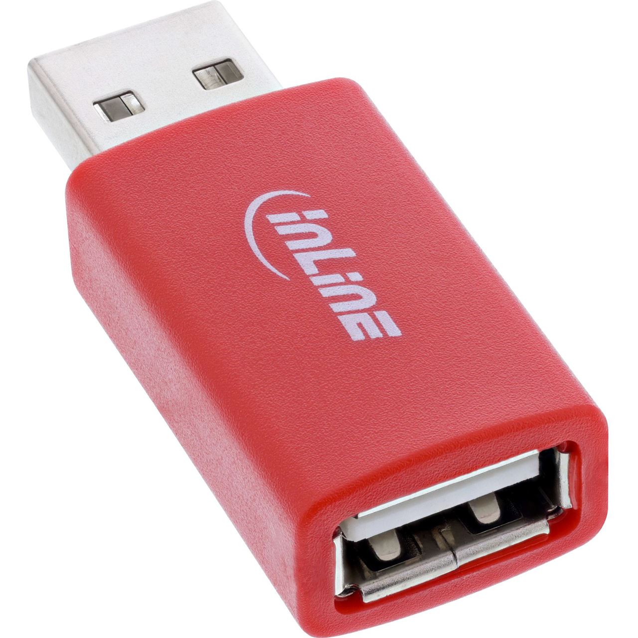 InLine USB-Datenblocker, Adapter USB-A Stecker an USB-A Buchse, 5 V, 1 ...