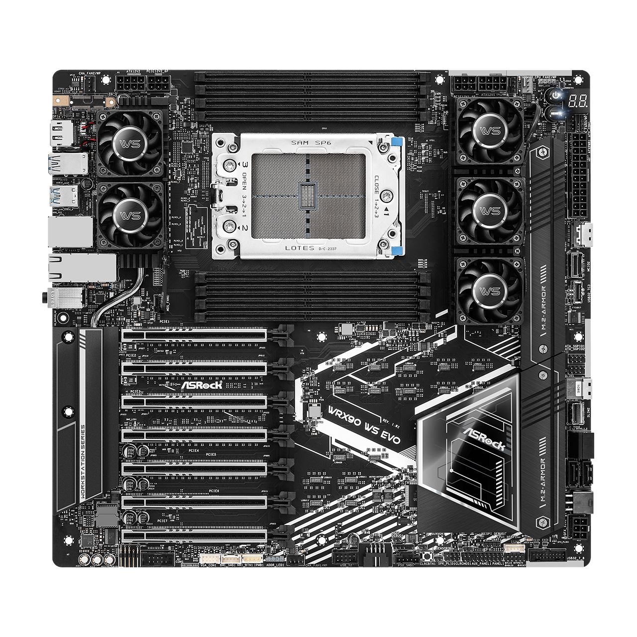 ASRock WRX90 WS EVO AMD WRX90 So.sTR5 DDR5 Reg-ECC EATX Retail ...