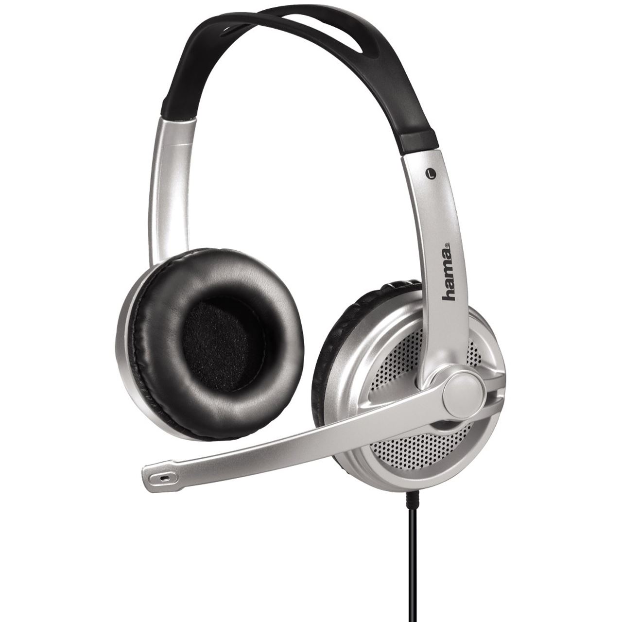 Hama HS-440 schwarz/silber - Headsets kabelgebunden | Mindfactory.de