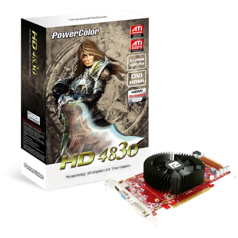 512MB PowerColor Radeon HD4830 GDDR3 PCIe Bulk - | Mindfactory.de