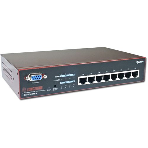 Longshine LCS-GS8208 8x 10/100/1000 Mbit Desktop Switch - Switch 10 ...
