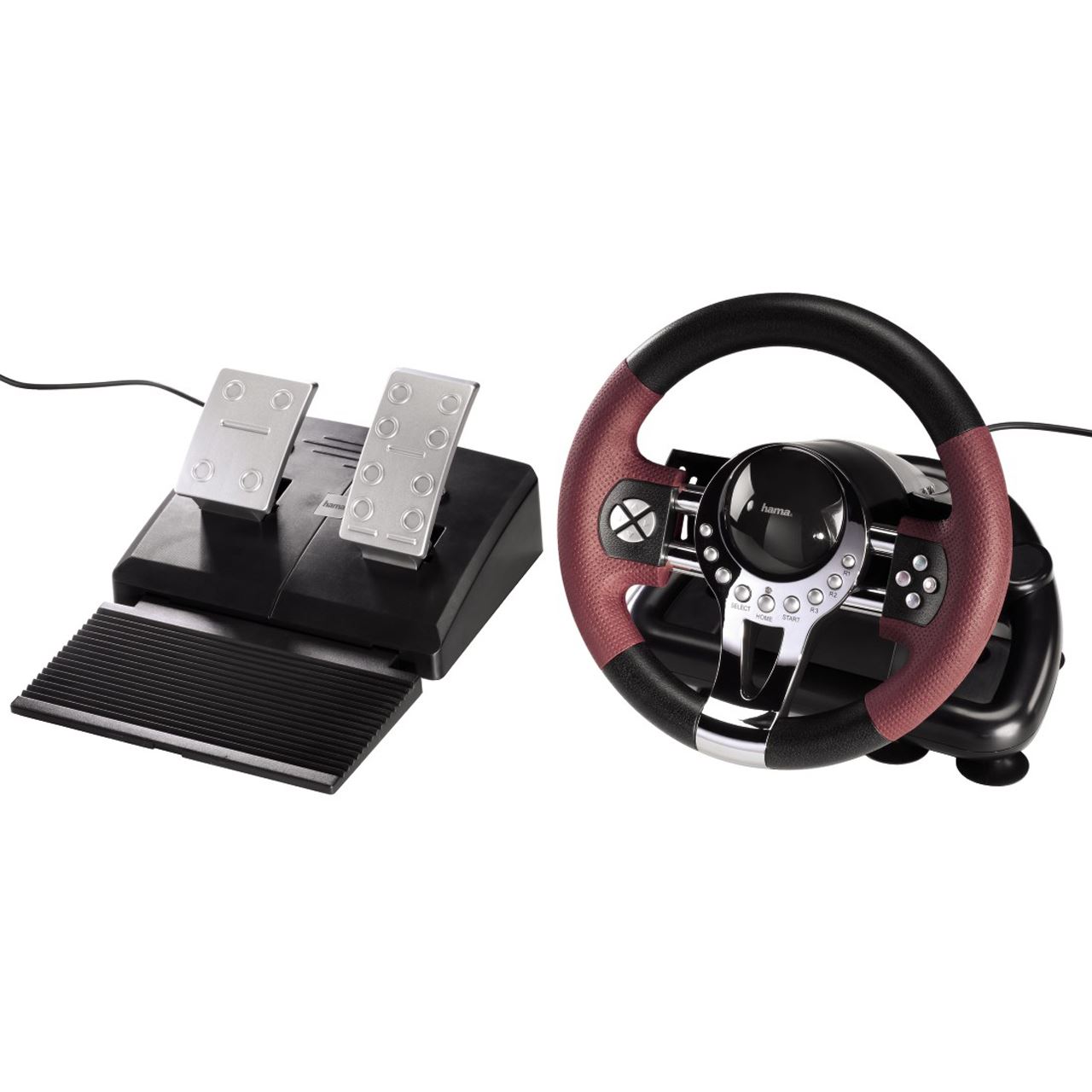 Hama Racing Wheel Thunder V5 USB schwarz/rot PC / PS3 - Lenkräder ...