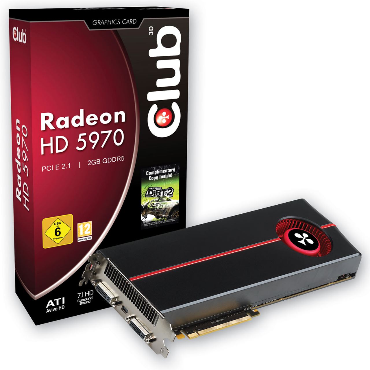 2048MB Club 3D Radeon HD 5970 Eyefinity GDDR5 PCIe - | Mindfactory.de