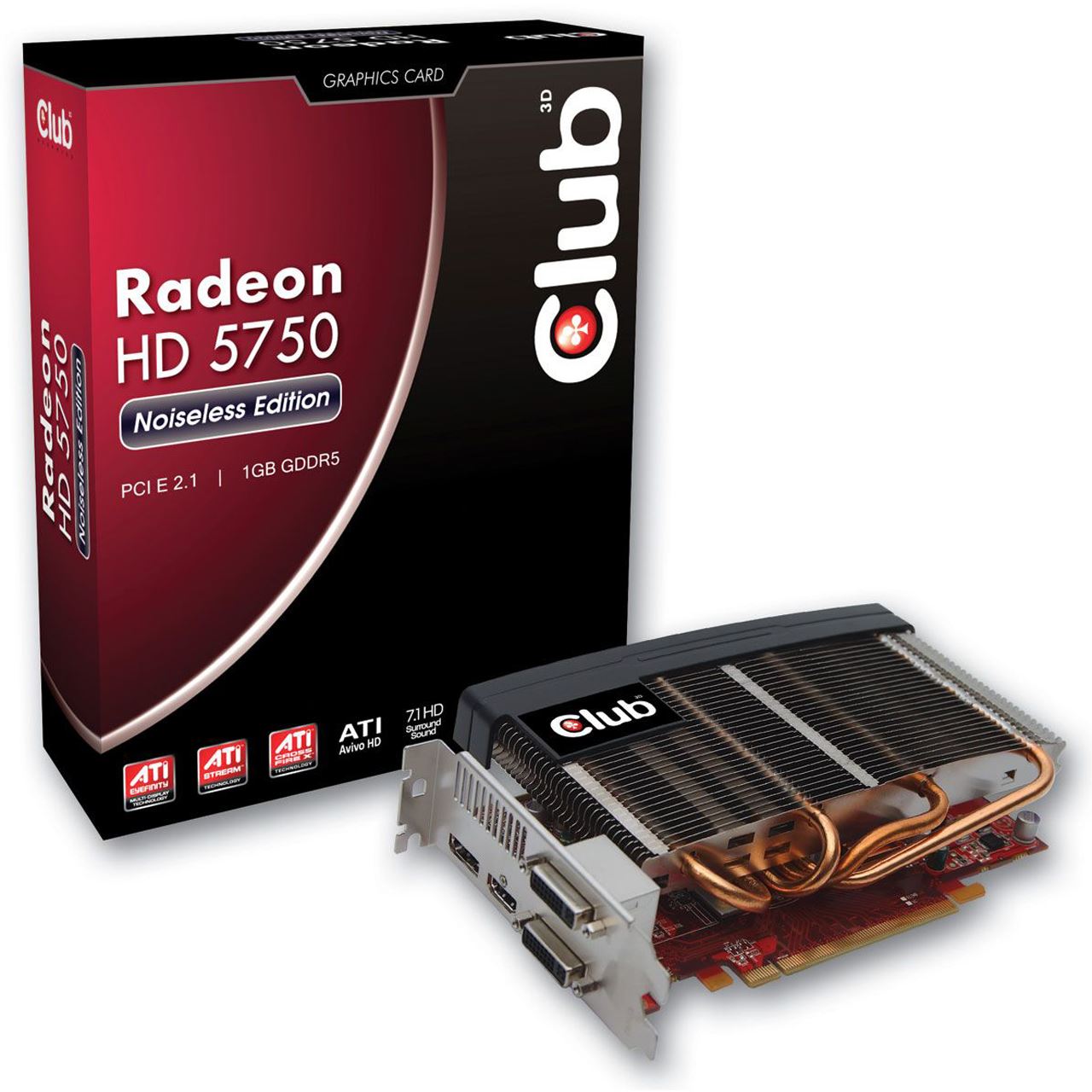 1024MB Club 3D Radeon HD 5750 passiv Eyefinity GDDR5 PCIe ...