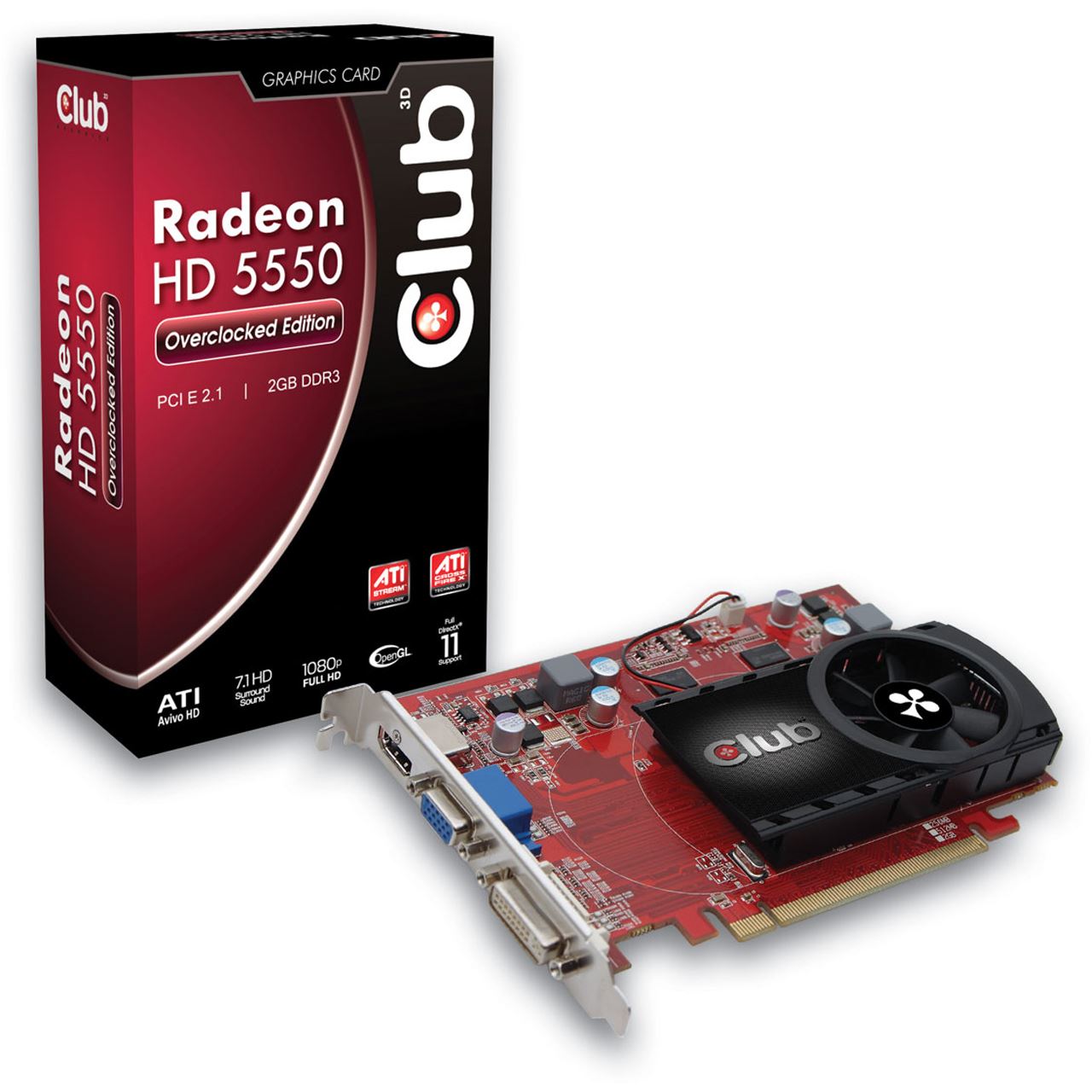 2048MB Club 3D Radeon HD 5550 OC GDDR3 PCIe - | Mindfactory.de