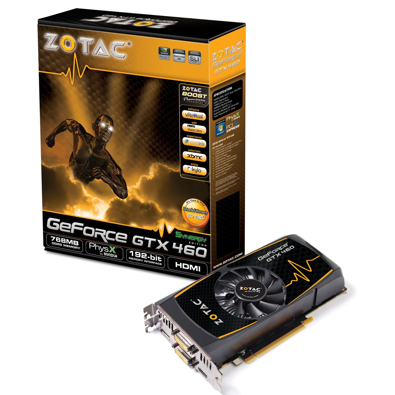 768MB ZOTAC GeForce GTX 460 Synergy Edition GDDR5 PCIe - | Mindfactory.de