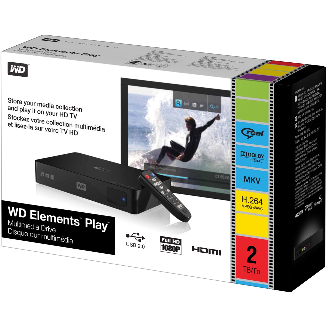 WD Mediaplayer Elements Play HDMI Schwarz 2000GB - | Mindfactory.de