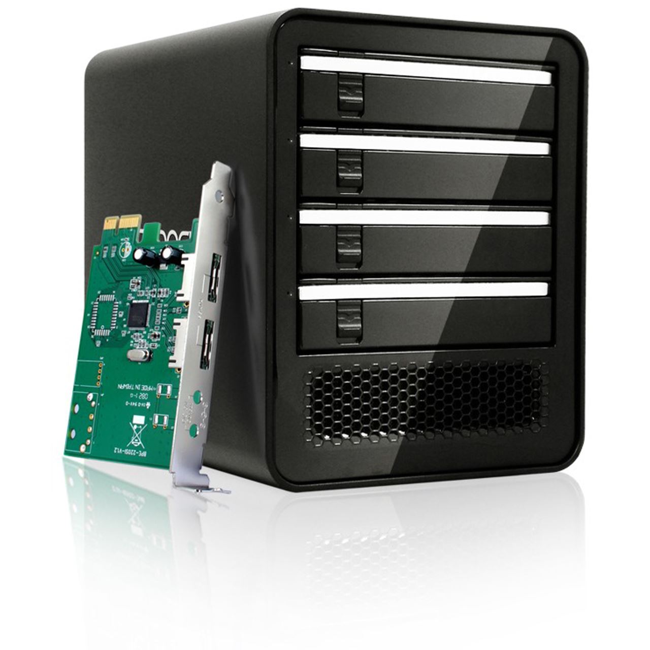 Icy Dock eSATA/USB PM External 4 Drive Enclosure with 2 ports eSATA ...