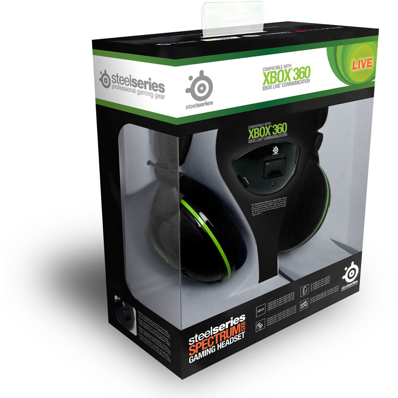 Steelseries Spectrum 5XB Headset schwarz/grün - Headsets kabelgebunden ...