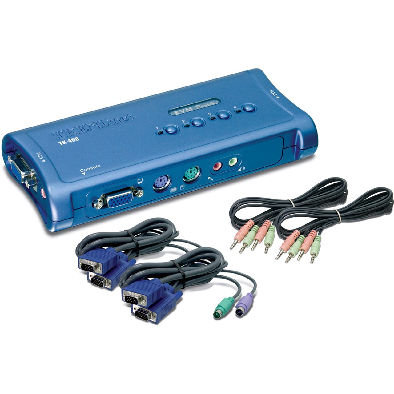 Trendet KVM 4 PORT PS2 KVM SWITCH KIT - KVM Geräte | Mindfactory.de