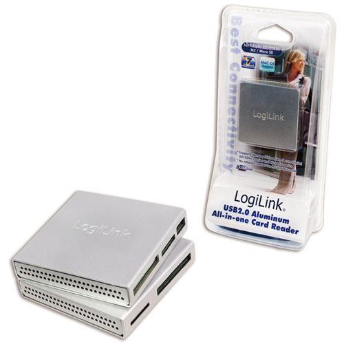 LogiLink All in 1 Card Reader silber USB 2.0 extern Multi Slot ...