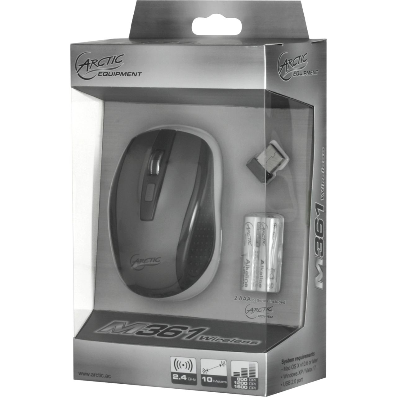 Arctic Cooling M361D optical wireless mouse USB black retail - Mäuse ...