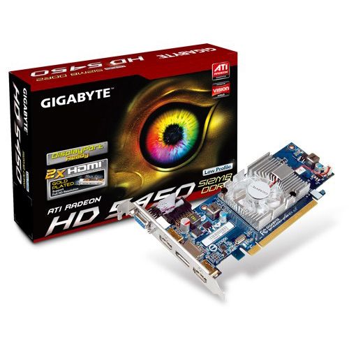512MB Gigabyte Radeon HD 5450 HD Experience Series Aktiv PCIe 2.1 x16 ...