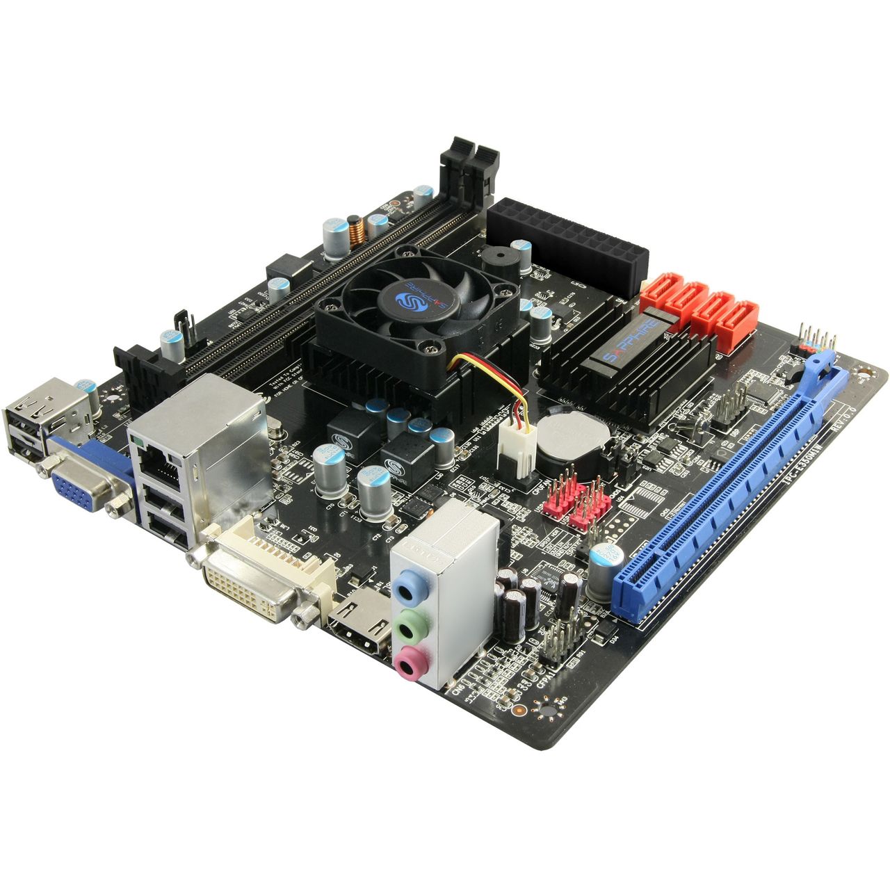Sapphire Pure White E350 AMD A50M So.FM1 Single Channel DDR3 Mini-ITX ...