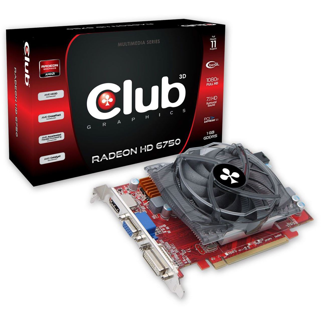 1GB Club 3D Radeon HD 6750 Aktiv PCIe 2.1 x16 (Retail) - | Mindfactory.de