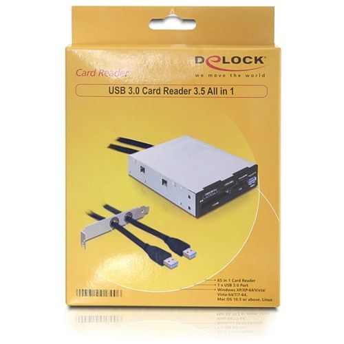 Delock 65in1 Card Reader 3.5" Multi Slot Kartenleser - Kartenleser ...