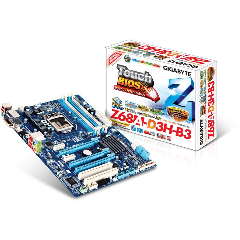Gigabyte GA-Z68A-D3H-B3 Intel Z68 So.1155 Dual Channel DDR3 ATX Retail ...