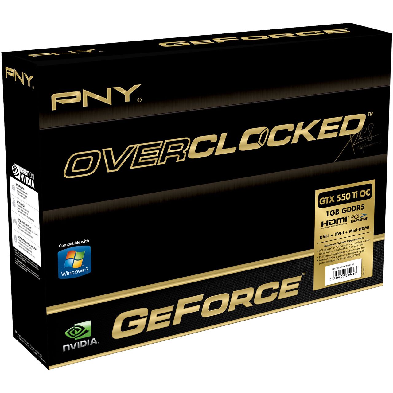 1GB PNY GeForce GTX 550 Ti Aktiv PCIe 2.0 x16 (Retail) - | Mindfactory.de