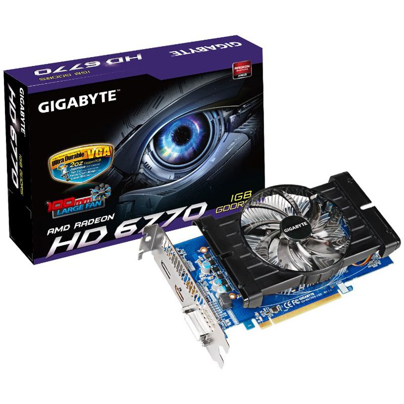 1GB Gigabyte Radeon HD 6770 Aktiv PCIe 2.1 x16 (Retail) - | Mindfactory.de