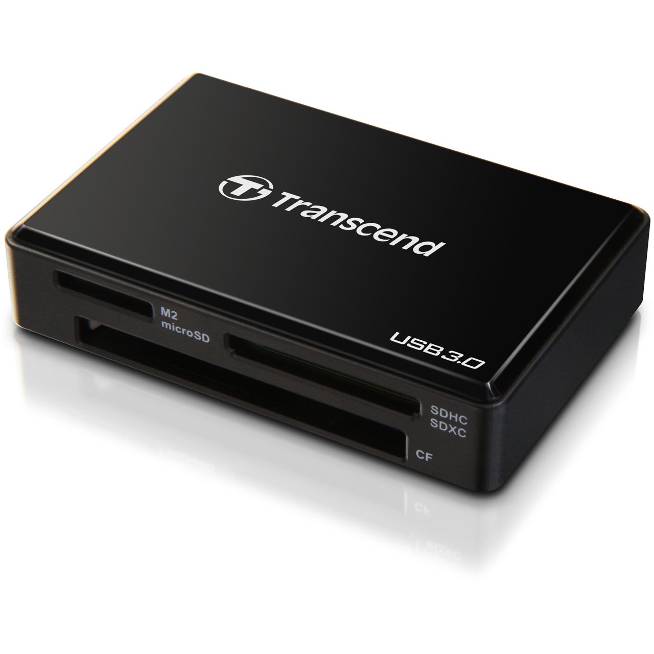 Transcend F8 Multi Card Reader schwarz USB 3.0 extern Multi Slot ...