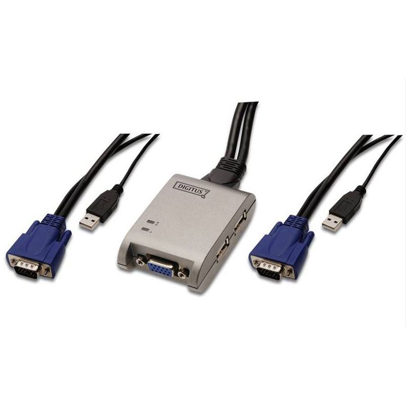 Digitus DS 11200 2 fach Kabel KVM Switch KVM Ger te Mindfactory de
