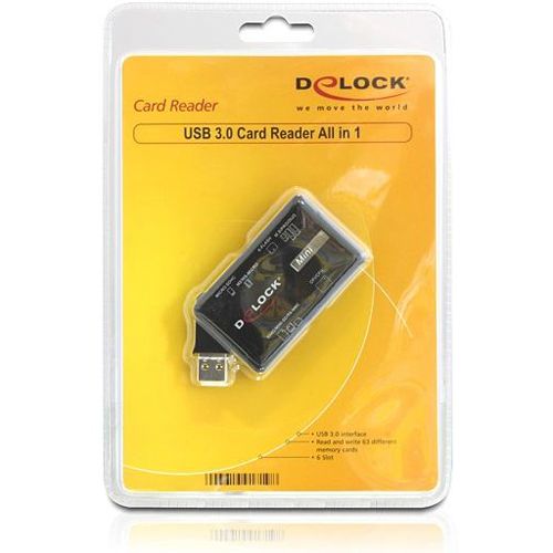 Delock Card Reader All in 1 USB 3. extern Multi Slot Kartenleser ...