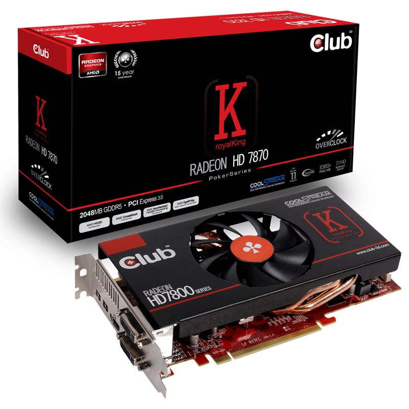 2GB Club 3D Radeon HD 7870 RoyalKing Aktiv PCIe 3.0 x16 (Retail ...