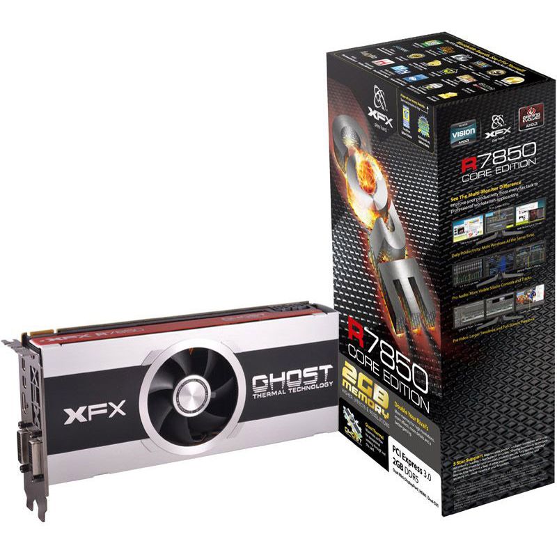 2GB XFX Radeon HD 7850 Core Edition Aktiv PCIe 2.1 x16 (Retail ...
