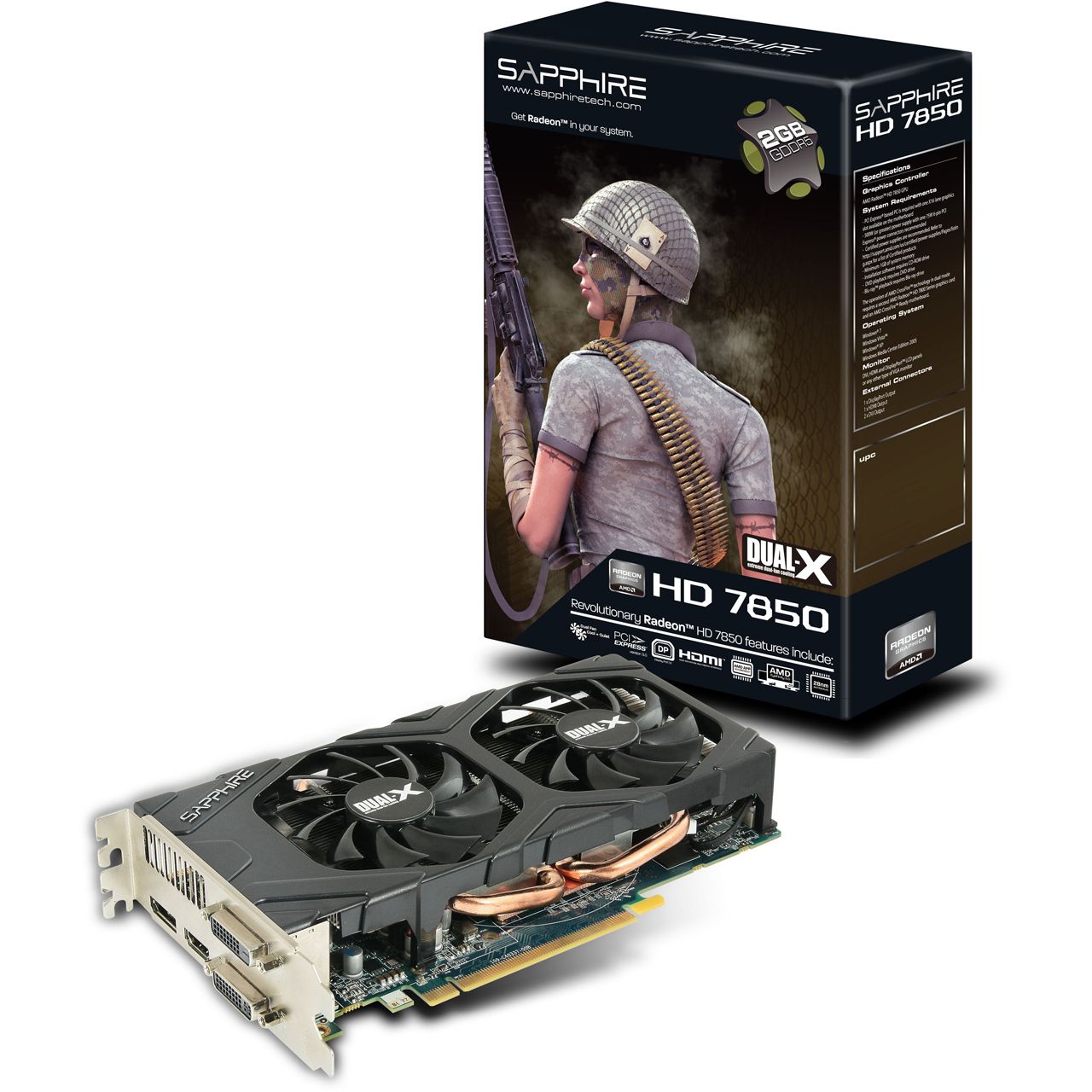 2GB Sapphire Radeon HD 7850 Aktiv PCIe 3.0 x16 (Lite Retail ...