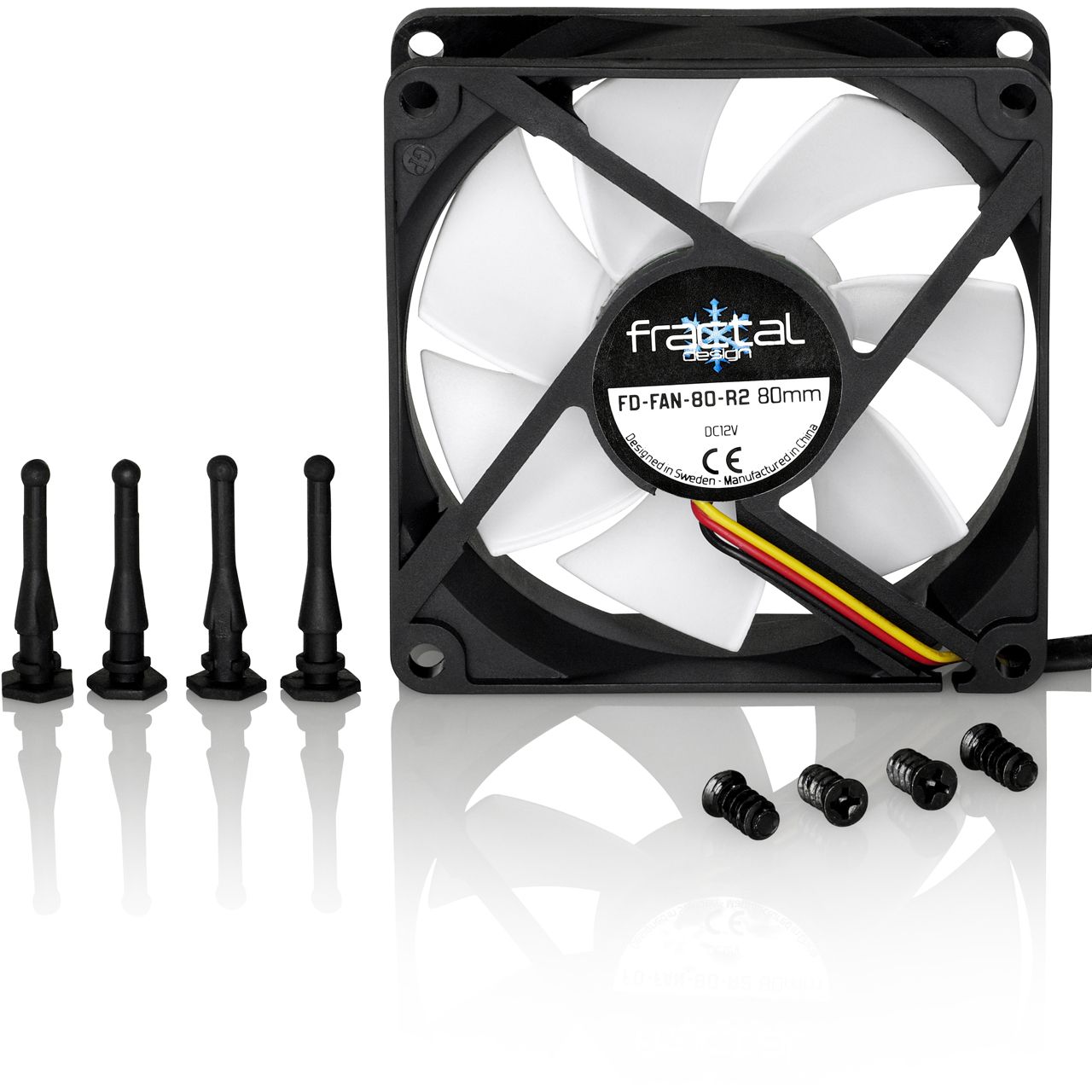 Fractal Design Silent Series R2 80x80x25mm 1400 U/min 14 dB(A) schwarz ...