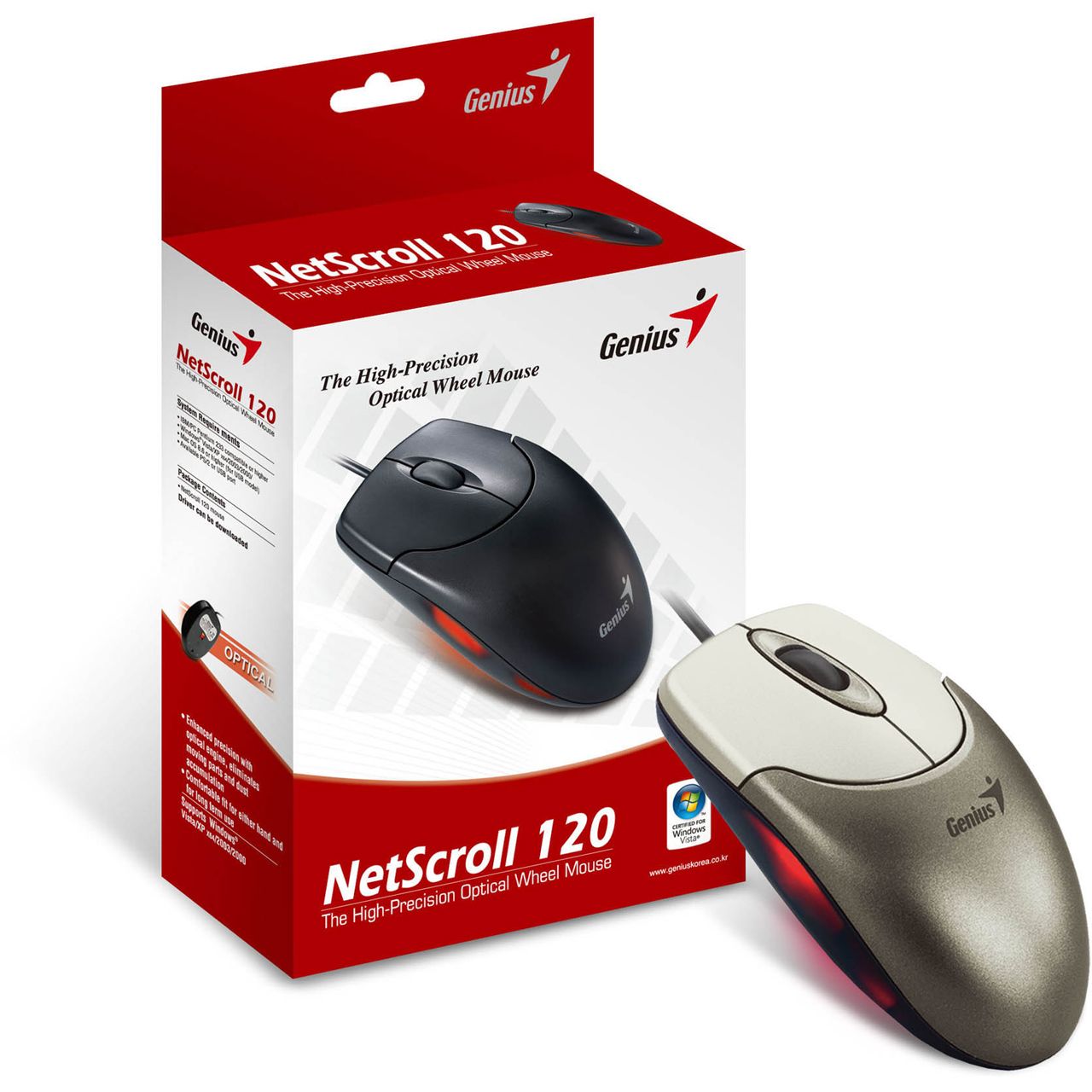 Genius NetScroll 120 USB grau (kabelgebunden) - Mäuse kabelgebunden ...