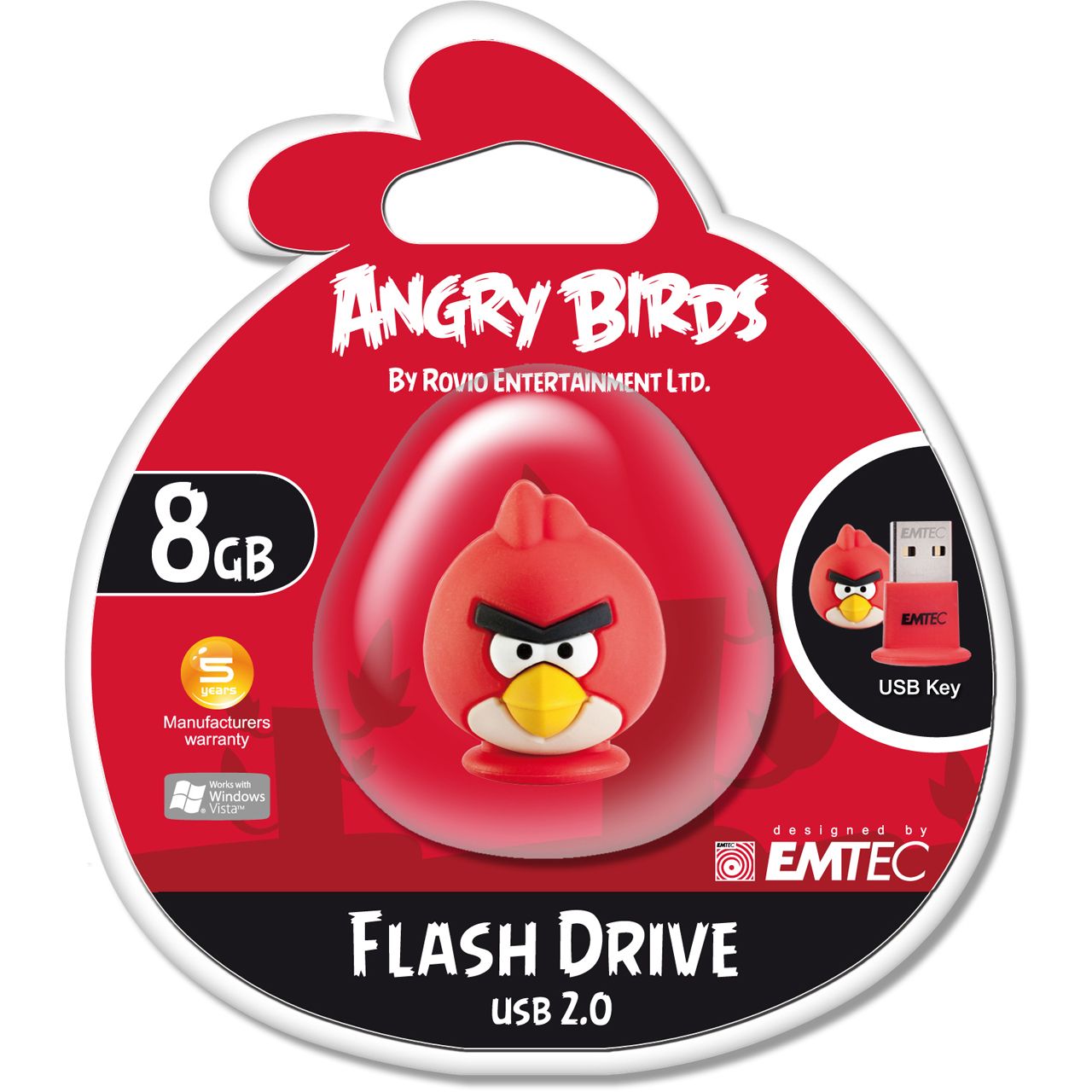 8 GB EMTEC Angry Birds rot USB 2.0 - 8GB Sticks | Mindfactory.de