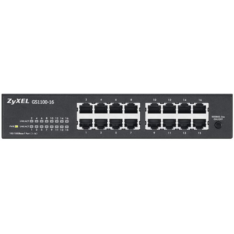 ZyXEL GS1100-16 16x 10/100/1000 Mbit Desktop Switch - Switch 10 / 100 ...