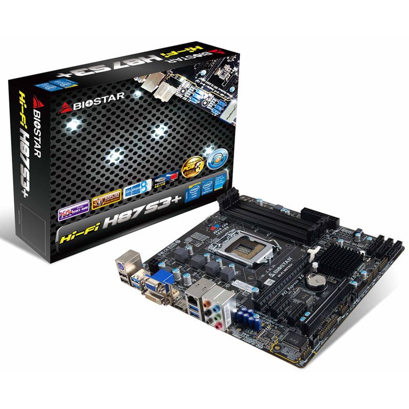 Biostar HI-FI H87S3+ Intel H87 So.1150 Dual Channel DDR3 mATX Retail ...
