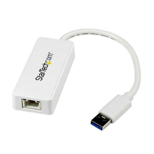 Startech weißer Netzwerkadapter mit USB Port für USB 3.0 (USB31000SPTW ...