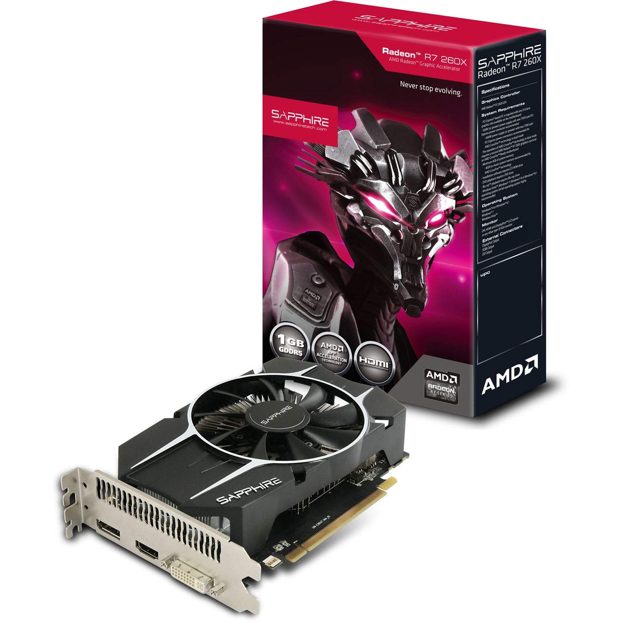 1GB Sapphire Radeon R7 260X Aktiv PCIe 3.0 x16 (Lite Retail ...