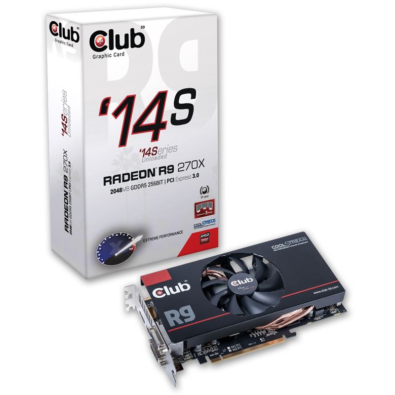 2GB Club 3D Radeon R9 270X 14Series Aktiv PCIe 3.0 x16 (Retail ...
