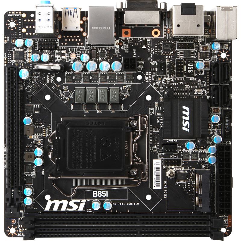 MSI B85I Intel B85 So.1150 Dual Channel DDR3 Mini-ITX Retail - INTEL Sockel 1150 | Mindfactory.de